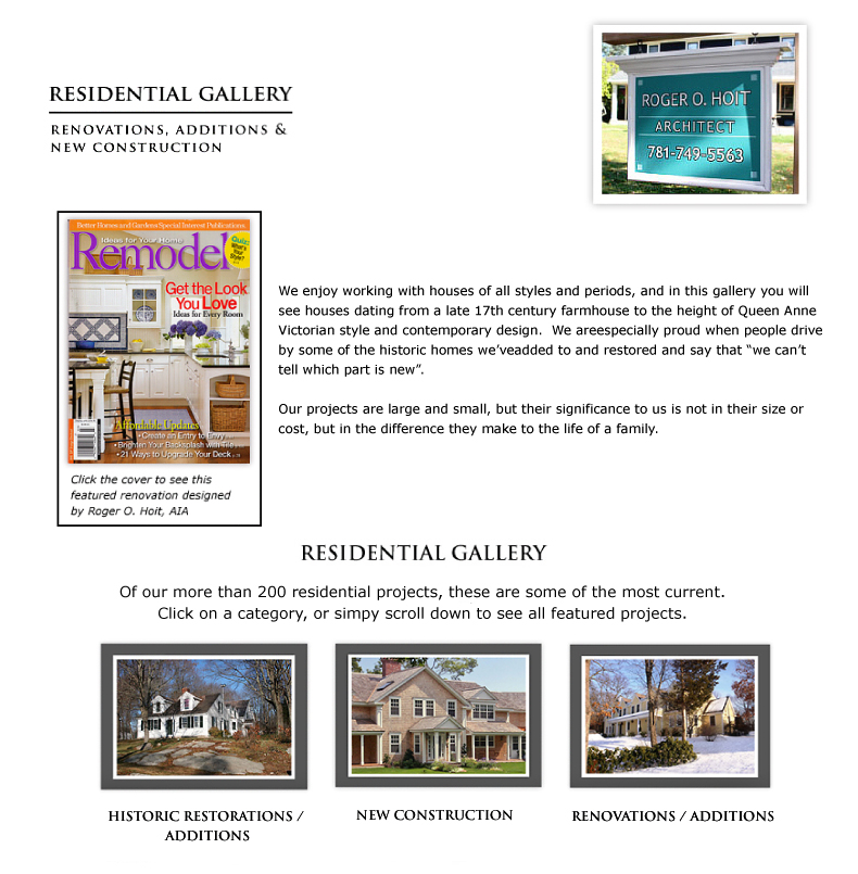 Roger O. Hoit, Architect. Residential Photo Gallery